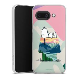 DeinDesign Google Pixel 9a Handy Slim Case Silikon Handyh&uuml;lle transparent H&uuml;lle extra d&uuml;nn Official Licensed Product Peanuts Snoopy Silikon Slim Case