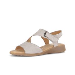 Riemchensandale Gabor "Riemchensandale", Damen, Gr. 37, grau, Schuhe Riemchensandale