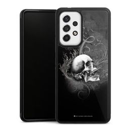 DeinDesign Galaxy A53 5G Handy Gallery Case Handyh&uuml;lle 9H Geh&auml;rtetes Glas R&uuml;ckseite H&uuml;lle Skulls Skull Gothic Gallery Case