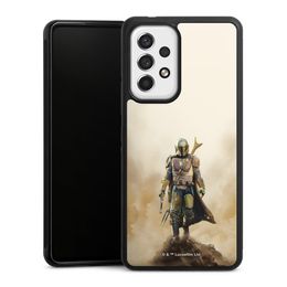 DeinDesign Galaxy A53 5G Handy Gallery Case Handyh&uuml;lle 9H Geh&auml;rtetes Glas R&uuml;ckseite H&uuml;lle The Mandalorian Star Wars Official Licensed Product Gallery Case
