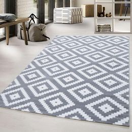 Teppich Ayyildiz Teppiche "Plus 8005" Gr. 3, grau, B:120cm H:6mm L:170cm, Kunstfaser, Teppiche, Teppich, L&auml;ufer, gemusterter Flachflor, robust, Webteppich, alle R&auml;ume