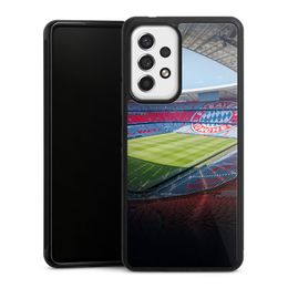DeinDesign Galaxy A53 5G Handy Gallery Case Handyh&uuml;lle 9H Geh&auml;rtetes Glas R&uuml;ckseite H&uuml;lle Fcb Stadium Fc Bayern M&uuml;nchen Gallery Case