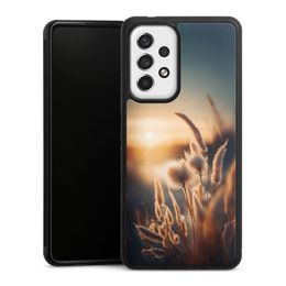 DeinDesign Galaxy A53 5G Handy Gallery Case Handyh&uuml;lle 9H Geh&auml;rtetes Glas R&uuml;ckseite H&uuml;lle Sun Nature Pampasgras Gallery Case