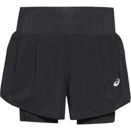asics ROAD 2-N-1 3.5IN Funktionsshorts Damen - Gr&ouml;&szlig;e XL - schwarz