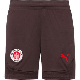 Puma FC St. Pauli Fu&szlig;ballshorts Kinder - Gr&ouml;&szlig;e 176 - braun