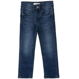 5-Pocket-Jeans STACCATO, Jungen, Gr. 110, N-Gr, mid blau den, Denim/Jeans, Obermaterial: 80% Baumwolle, 19% Polyester, 1% Elasthan, unifarben, schmal lang, Jeans 5-Pocket-Jeans, mit Stretch, for boys