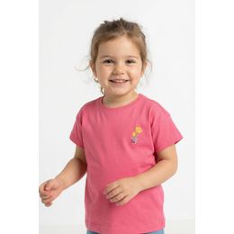 T-Shirt Blue Seven, M&auml;dchen, Gr. 122, pink, Single Jersey, Obermaterial: 100% Baumwolle, bedruckt, normal, Rundhals, Shirts T-Shirt