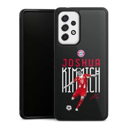 DeinDesign Galaxy A53 5G Handy Gallery Case Handyh&uuml;lle 9H Geh&auml;rtetes Glas R&uuml;ckseite H&uuml;lle Official Licensed Product Kimmich Fc Bayern M&uuml;nchen Gallery Case