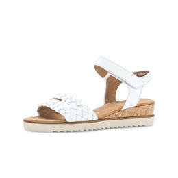 Keilsandalette Gabor "Keilsandalette", Damen, Gr. 42,5, wei&szlig;, Schuhe