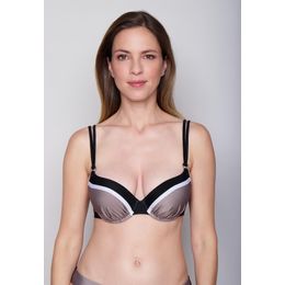 JOOP! Bandeau-Bikini-Top JOOP "Color Block", Damen, Gr. 36, Cup B, schwarz beauty, Obermaterial: 82% Polyamid, 18% Elasthan, Bikini-Oberteile