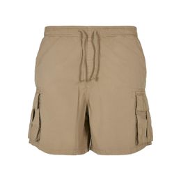 Stoffhose Urban Classics "Urban Classics Herren Short Cargo Shorts", Herren, Gr. L, US-Gr&ouml;&szlig;en, unionbeige, 100% Baumwolle, unifarben, normal, Hosen Stoffhose