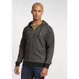 Kapuzensweatjacke Blend "BHNuka", Herren, Gr. S, grau (charcoal mix), Sweatware, 60% Baumwolle, 40% Polyester, normal normal, ohne Ausschnitt, eng Rippb&uuml;ndchen, Sweatjacken, Stilvolle Kapuzensweatjacke mit K&auml;ngurutasche