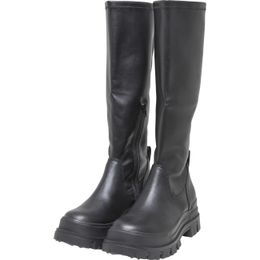 Stiefel Buffalo "Buffalo aspha sock hi", Damen, Gr. 40, schwarz, Kunstfaser, unifarben, Schuhe Stiefel