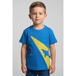 T-Shirt Blue Seven, Jungen, Gr. 98, ocean, Single Jersey, Obermaterial: 100% Baumwolle, bedruckt, normal, Rundhals, Shirts T-Shirt
