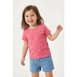 T-Shirt Blue Seven, M&auml;dchen, Gr. 98, pink ao, Single Jersey, Obermaterial: 100% Baumwolle, bedruckt, Basic normal, Rundhals, Shirts T-Shirt