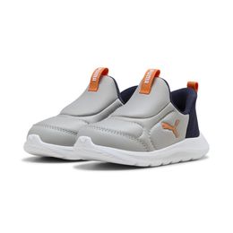 Sneaker Puma "Fun Racer 2 SLIPTECH&trade; Schuhe Kinder", Kinder, Gr. 19, gray echo vermillion navy orange blau, Obermaterial: Textil, Synthetik. Futter: Textil. Innensohle: Textil. Laufsohle: Synthetik, Schuhe Sneaker