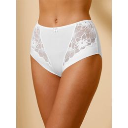 Taillenslip, Damen, Gr. 46, 1 Stk., wei&szlig;, 95% Modal, 5% Elasthan, Spitze:12% Elasthan, 88% Polyamid, Unterhosen Taillenslip