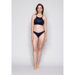 JOOP! Bikini-Hose JOOP JEANS "Sparkle Beach (JOOP Jeans)", Damen, Gr. 40, N-Gr, blau (sky captain), Obermaterial: 83% Polyamid, 17% Elasthan, Badehosen Bikini-Hose
