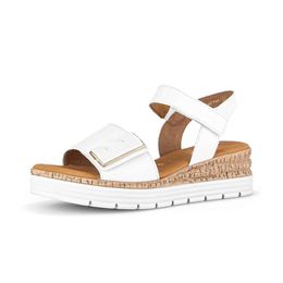 Plateausandaletten Gabor "Plateau Sandale", Damen, Gr. 42,5, wei&szlig;, Schuhe