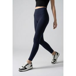 Funktionstights Only Play "ONPJAM-3-SANA XHW TIGHTS NOOS", Damen, Gr. S (36), N-Gr, blau (night sky), Jersey, Obermaterial: 80% Nylon, 20% Elasthan, unifarben, figurbetont kn&ouml;chelfrei, Hosen, mit reflektierenden Details