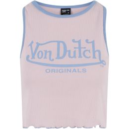 Muskelshirt Von Dutch "Von Dutch ASHLEY TOPS", Damen, Gr. L, pink, 100% Baumwolle, bedruckt, normal, Rundhals, Shirts