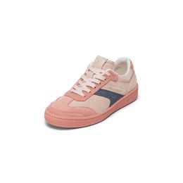 Marc O'Polo Sneaker MARC O'POLO "aus hochwertigem Velours-Rindleder", Damen, Gr. 36, blau (m311), Obermaterial: 100% Leder (Rind), unifarben, Schuhe Sneaker