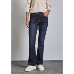 Slim-fit-Jeans Street One, Damen, Gr. 32, L&auml;nge 28, blau (schwarz indigo slightly washed), Web, 72% Baumwolle, 27% Polyester, 1% Elasthan, unifarben, normal, Jeans Slim-fit-Jeans, 5-Pocket-Style