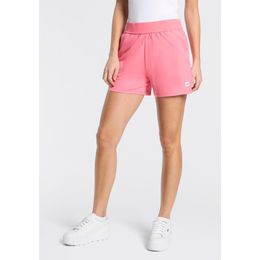 Shorts HUGO UNDERWEAR "Signature", Damen, Gr. L, N-Gr, bright pink 670, Sweatware, Obermaterial: 48% Baumwolle, 48% Modal, 4% Elasthan, Basic, regular fit kurz, Hosen Shorts, basic, regular fit