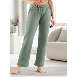 feel good Damen Dehnbund-Hose mit Waffelstruktur, jade, Gr&ouml;&szlig;e 40/42