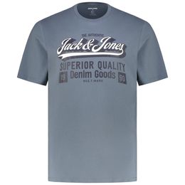 Jack & Jones Gro&szlig;e Gr&ouml;&szlig;en Jack&Jones T-Shirt mit Label-Print Farbe grau Gr&ouml;&szlig;e: 8XL