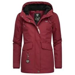 Winterjacke Ragwear "Jazmin Remake II Intl.", Damen, Gr. S (36), rot (weinrot), Obermaterial: 100% Polyester. Futter: 100% Polyester. Wattierung: 100% Polyester, figurumspielend h&uuml;ftbedeckend, hoch geschlossener Ausschnitt, mit Knopf Rippstrickb&uuml;ndchen mit Druckknopf, Jacken Winterjacke, wasserdichte Outdoorjacke mit Kapuze