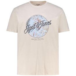 Jack & Jones Gro&szlig;e Gr&ouml;&szlig;en Jack&Jones T-Shirt mit Label-Print Farbe beige Gr&ouml;&szlig;e: 6XL