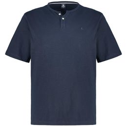 Herren Gro&szlig;e Gr&ouml;&szlig;en | Lerros T-Shirt mit Serafinokragen Farbe blau Gr&ouml;&szlig;e: 3XL