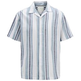 Jack & Jones Herren Gro&szlig;e Gr&ouml;&szlig;en | Jack&Jones Freizeithemd aus Leinenmischung Farbe blau Gr&ouml;&szlig;e: 7XL