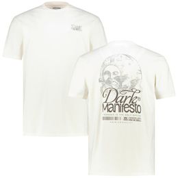 Jack & Jones Herren Gro&szlig;e Gr&ouml;&szlig;en | Jack&Jones T-Shirt mit Print auf Vorder-und R&uuml;ckseite Farbe creme Gr&ouml;&szlig;e: 5XL