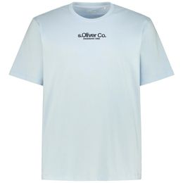 Gro&szlig;e Gr&ouml;&szlig;en s.Oliver T-Shirt mit Label-Print Farbe blau Gr&ouml;&szlig;e: 5XL