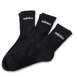 Gro&szlig;e Gr&ouml;&szlig;en Adidas 3er-Pack Socke mit verst&auml;rkter Ferse Farbe schwarz Gr&ouml;&szlig;e: EU43-45