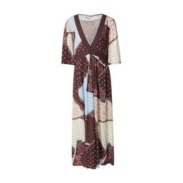 Kavazi Kleid Damen Gr&ouml;&szlig;e 38 beige / hellblau / braun Sommerkleid