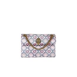 KG By Kurt Geiger Kurt Geiger Clutch 'Mini Kensington' Damen Gr&ouml;&szlig;e One Size hellblau / dunkelblau / gold / rosa