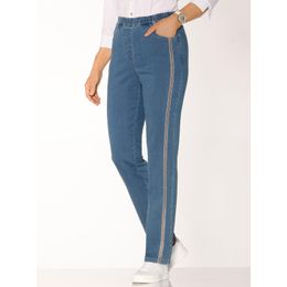 WITT Damen Schlupfjeans mit Stickerei, blue-bleached, Gr&ouml;&szlig;e 25