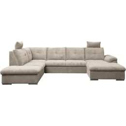 Wohnlandschaft WERK2, B:339cm H:102cm T:220cmbeige, 100% Polyester, Sofas, "Arena, B/T: 339/220 cm breit, moderner, einladender Sitzkomfort", 2x