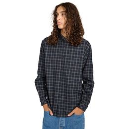 Element Herren Langarmhemd "Button Down Regular Flannel"tartan blau, Gr. XS, Obermaterial: 100% Walkfrottier;, Hemden