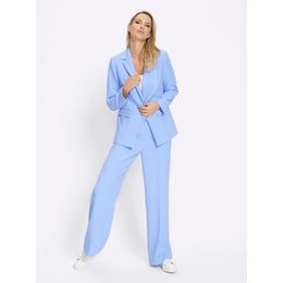 Heine Damen Hosenanzugeisblau, Gr. 42, 63% Polyester, 33% Viskose, 4% Elasthan, Anz&uuml;ge