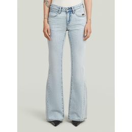 G-Star Raw G-STAR Damen 5-Pocket-Jeans "Stevey Flare Jeans"sun faded blau galena, Gr. 27, Obermaterial: 79% Baumwolle, 20% Baumwolle, 1% Elasthan, Jeans