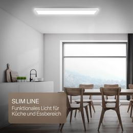 B.K.LICHT LED Panel "SHALLOW", 1, H: 3cm, 1 Stk., wei&szlig;, Leuchten, 98x20x3 cm, Badlampe, Badezimmer, K&uuml;che, Wohnzimmer