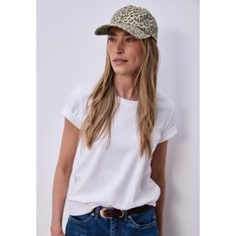 Street One Damen Baseball Capdesert taupe, Web, Baumwolle, Caps, mit Animal Print