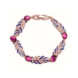 Lulu & Jane Lulu & Jane Armband Damen Gr&ouml;&szlig;e One Size kobaltblau / rosegold / rotviolett / wei&szlig;