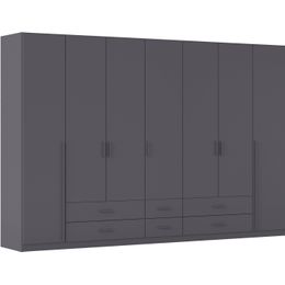 Dreht&uuml;renschrank Rauch, B:315cm H:210cm T:54cmgraumetallic, griffstangen graumetallic, Holzwerkstoff, Schr&auml;nke, "Kleiderschrank Garderobe GAMMA