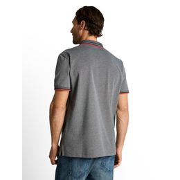 Tom Tailor Herren Poloshirt, grau, Gr. XXXL, kontrastfarbene Details, unifarben, Single Jersey, Obermaterial: 98% Baumwolle, 2% Elasthan, Shirts, mit