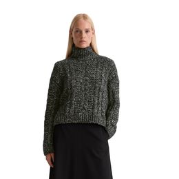 Marc O'Polo MARC O'POLO Damen Strickpullovernight grau melange, Gr. L, Strick, Obermaterial: 44% Alpaka, 32% Baumwolle, 13% Schurwolle, 11% Polyamid, Pullover,